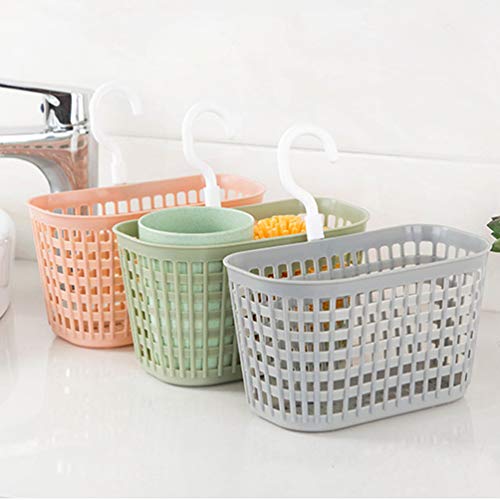 Shower soap holder Caddy Basket Hanging Shower Caddy Plastic Shower Tote Bathroom Storage Organizer for Shampoo Conditioner Cosmetics Bath Toy Hair Supplies plastic shower hanging Pink sink candy