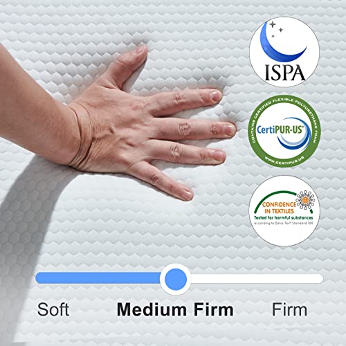 S SECRETLAND Folding Mattress, 6 inch Tri-fold Memory Foam Mattress Topper with Washable Cover, Foldable Mattress Topper for Camping, Guest - Full Size, 73" x 52" x 6"