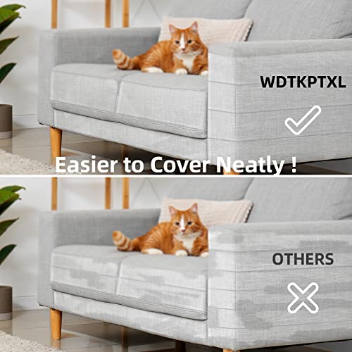 WDTKPTXL Cat Training Tape 3 Inches X 30 Yards Cat Scratch Deterrent Clear Double Sided Anti Cat Scratch Furniture Protector Couch Protector for Cats