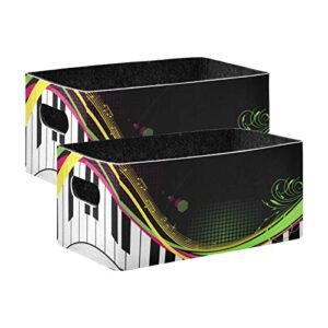 black piano notes storage basket felt storage bin collapsible shelves basket empty gift baskets organizer for pet supplies magazine