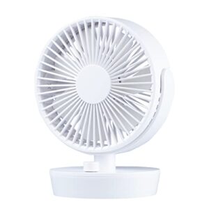 oscillating desk fan, 6 inches 11 speeds battery operated quiet desktop cooling table fan for office home bedroom dorm baby patios outdoor