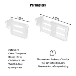 Refrigerator Dividers,Adjustable Plastic Organizer Tools,Fridge Door Retractable Snap-on Space Separators,Expandable Divide Plates,Kitchen Pantry Storage Gadget,Home Office Clear Tidy Supplies(8pcs)