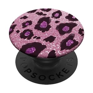 rose pink leopard cheetah jaguar pattern cute animal print popsockets swappable popgrip