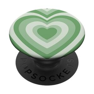 cute latte lover sage green coffee heart pastel latte popsockets standard popgrip