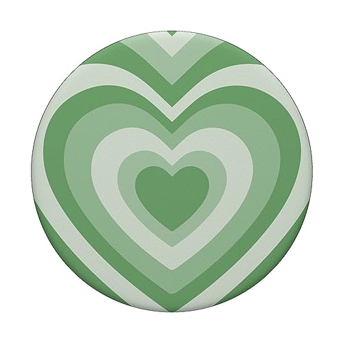 Cute Latte Lover Sage Green Coffee Heart Pastel Latte PopSockets Standard PopGrip