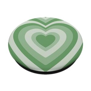 Cute Latte Lover Sage Green Coffee Heart Pastel Latte PopSockets Standard PopGrip