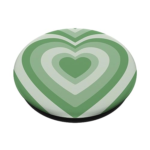 Cute Latte Lover Sage Green Coffee Heart Pastel Latte PopSockets Standard PopGrip