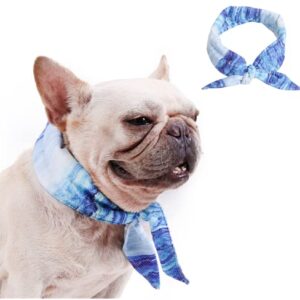 Dog Cooling Bandana Pet Cooling Scarf Dog Cooling Scarf Pet Summer Ice Collar Dog Cooling Collar (Small, Blue)