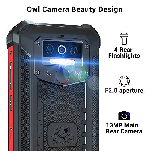 OUKITEL WP5 Pro Rugged Unlocked Smartphone, 5.5''HD+ Screen, 8000mAh Battery Rugged Cell Phone, 4GB+64GB Android, IP68 Waterproof 4G LTE Dual Cellphone, Face ID Fingerprint GPS