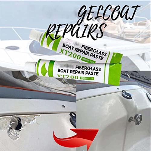 Gogolonge Fiberglass Boat Repair Paste, Xt200 Quick Dry Little Putty Putty, Car Scratch Remover Touch Up Paste Fix Tools, InstaFix Fiberglass Boat Repair Paste for Scratches, Cracks (White)