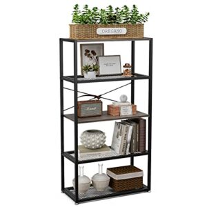 Vicodabo 5 Tier Multipurpose Free Standing Shelves, Heavy Duty Industrial Organizer Open Shelving Unit, Ideals for Living Room, Kitchen, Bedroom and Office