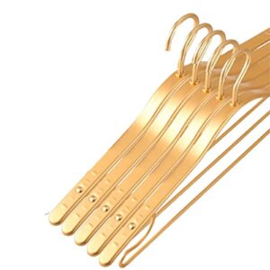 n/a 5-pack metal hangers aluminum alloy non-slip thickened winter coat hangers household storage hangers (color : gold, size : 44.5 * 20.5cm)