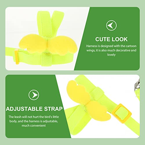 Ipetboom Rabbit Toys Rope Leash Pet Parrot Bird Harness Leash Pet Anti- bite Flying Training Rope for Budgerigar Lovebird Cockatiel Mynah Small Birds Yellow Tool Toys Bunny Toys