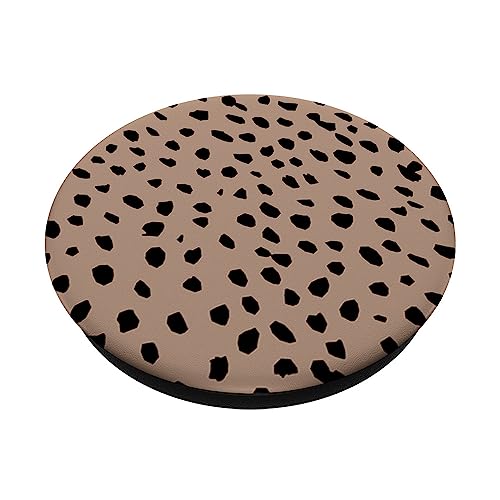 Minimal Boho Tan Black Dalmatian Bohemian Aesthetic Art PopSockets Swappable PopGrip