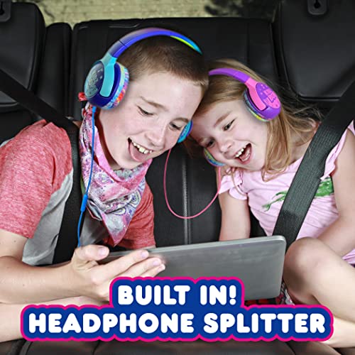 Kidz Bop Wired Headphones for Kids | Microphone | 3.5mm Plug | Volume Limiting 85dB/94dB | Soft Pads | Adjustable | School Use | Christmas 2022 Present | Gift 3 4 5 6 7 8+ Year Old Girls Boys Toddlers