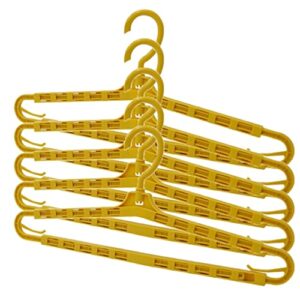 n/a portable plastic display hanger windproof wardrobe coat shirt suit hanger clothes storage rack (color : yellow, size : 41.5 * 19.5cm)