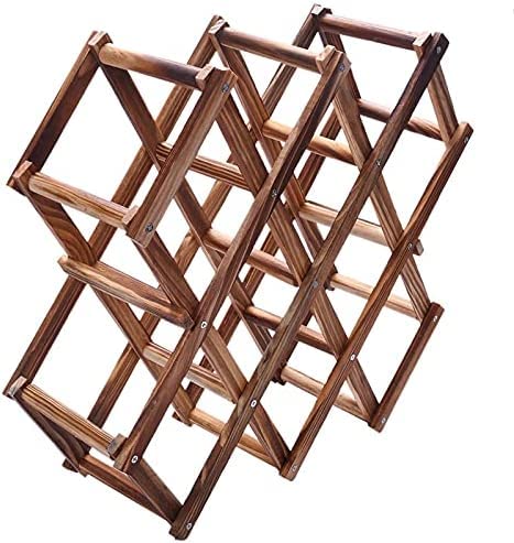 eoocvt Wood Wine Rack, 10 Bottle Wooden Stackable Wine Cellar Racks,Countertop Free Stand Wine Storage Holder Freestanding Wine Rack for Home Kitchen Bar Cabinets