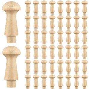 50 pcs mini shaker pegs wooden hooks wall mounted, smooth texture wood pegs for hanging coat hat towel clothes wall organizing supplies, 0.98 x 0.43 inch