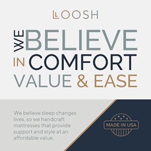 Loosh Twin Size Mattress, 8" Cool Gel Memory Foam Mattress Moisture Wicking Fabric, Cool Sleep & High-Density Orthopedic Support & Comfort - CertiPUR-US Certified, Bed in Box