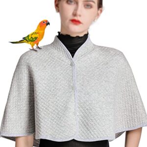 Parrot Anti-Scratch Shoulder Protector, Bird Diaper Poop Cover Pad for Parakeets Cockatiels Conures, Cotton Shawl Cape for Birds to Stand on Shoulders, Pet Arm Guard for Lovebirds Finches Macaws