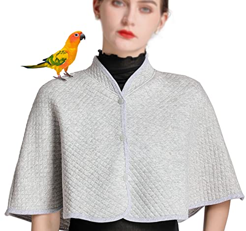 Parrot Anti-Scratch Shoulder Protector, Bird Diaper Poop Cover Pad for Parakeets Cockatiels Conures, Cotton Shawl Cape for Birds to Stand on Shoulders, Pet Arm Guard for Lovebirds Finches Macaws