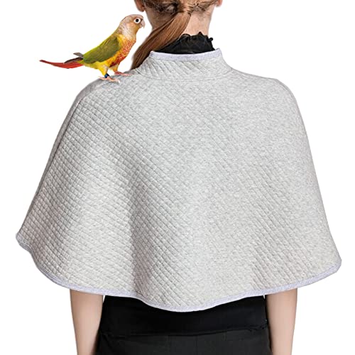 Parrot Anti-Scratch Shoulder Protector, Bird Diaper Poop Cover Pad for Parakeets Cockatiels Conures, Cotton Shawl Cape for Birds to Stand on Shoulders, Pet Arm Guard for Lovebirds Finches Macaws