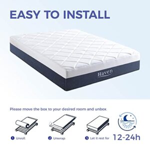 Full Mattress Memory Foam, 14 Inch Mattress in a Box, CertiPUR-US Certified, Made in USA, Medium Firm Mattress