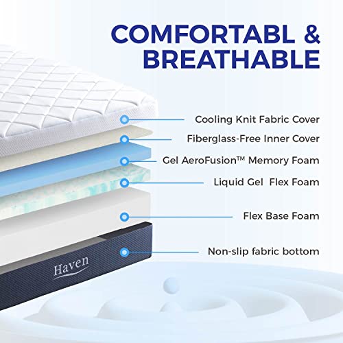 Full Mattress Memory Foam, 14 Inch Mattress in a Box, CertiPUR-US Certified, Made in USA, Medium Firm Mattress