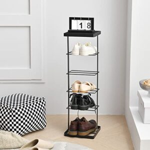 Shoe Rack Shoe Shelf Stackable Shoe Rack Shoe Rack, Household Multilayer Metal Shoe Shelf Vertical Shoe Storage Organiser - Entryway Hallway Bedroom Shoe Organiser Rack Shoe Bench Stackable Shoes Rac