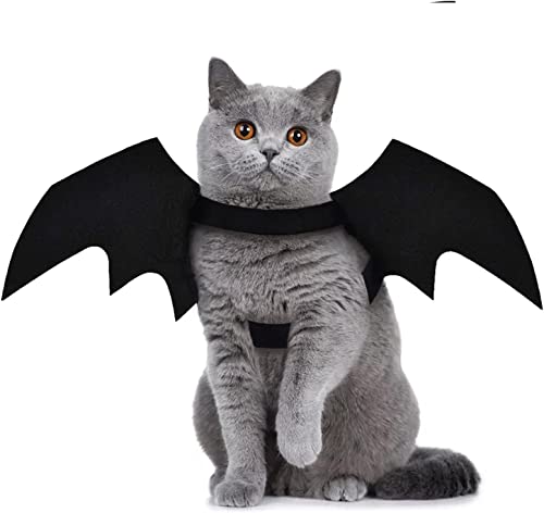 Pet Cat Bat Wings for Halloween Party Decoration, Puppy Cosplay Bat Costume, Cute Kitten Cat Dress Up Accessories