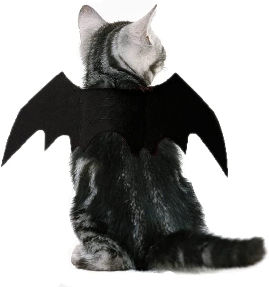 Pet Cat Bat Wings for Halloween Party Decoration, Puppy Cosplay Bat Costume, Cute Kitten Cat Dress Up Accessories