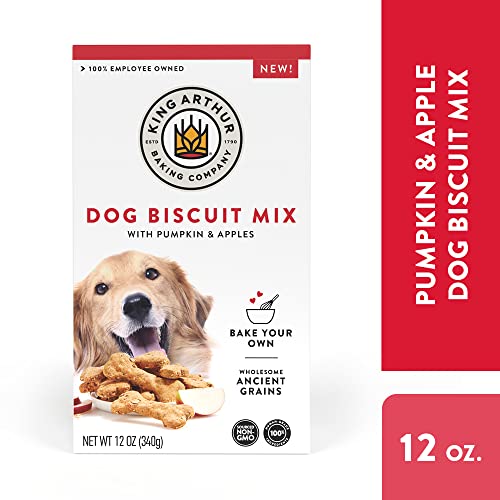 King Arthur Baking Company Dog Biscuit Mix, Pumpkin & Apple, Homemade Dog Treats, 12oz