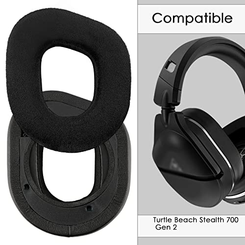 Ear Pads for Turtle Beach Stealth 700 Gen 2 Headphones Replacement Ear Cushions, Ear Covers, Headset Earpads (Hybrid Velour/Black)