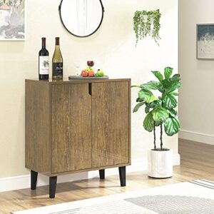 Panana 2 Door Kitchen Buffet Storage Cabinet Accent Console Table for Kitchen Dining Living Room Hallway Office (Walnut)