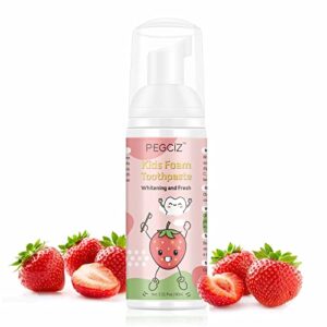 Foam Toothpaste Kids,Foaming Toothpaste Kids for U Shaped Toothbrush,Natural Formula Toothpaste,Deeply Cleaning Gums,Kids Oral Care Toothpaste, (Strawberry &Blueberry)