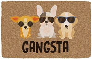 nach ha-1768299 entryway door mat, 100% coconut coir doormat, gangsta, natural (18x30 in), by north american country home