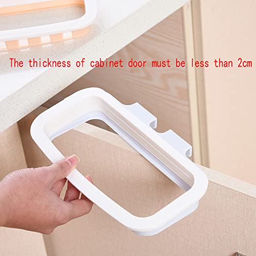 BLLNDX Hanging Garbage Bag Holder Over The Cabinet Plastic Trash Bag Holder for Kitchen, RV,Bathroom, Dorm Room, Office Rubbish Bag Hanging Rack