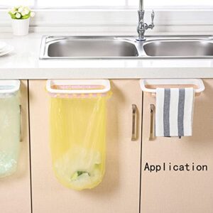 BLLNDX Hanging Garbage Bag Holder Over The Cabinet Plastic Trash Bag Holder for Kitchen, RV,Bathroom, Dorm Room, Office Rubbish Bag Hanging Rack