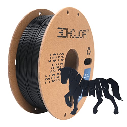 3DHoJor PLA Pro Filament 1.75mm (PLA Plus Black Filament), 1kg 3D Printer PLA Filament, PLA + 3D Printing Filament, Cardboard Spool, Dimensional Accuracy +/- 0.03 mm, Fit Most FDM 3D Printer