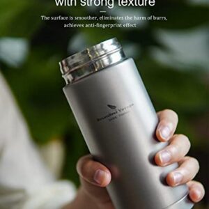 Boundless Voyage 300ml(10.56 fl.oz) Titanium Vacuum with Filter Double Layer Lightweight Portable Tea Coffee Wine Whisky for Hiking Camping Picnic Gift A-Ti3009D