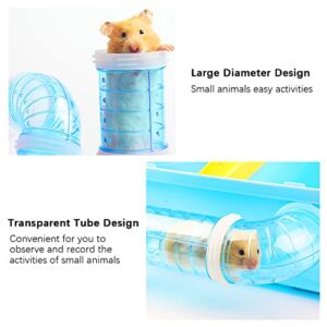 2 Hamster Tubes Kits, DIY Hamster Tunnel Adventure External Pipe, Transparent Connection Track Rat Toy Hamster Cage Accessories for Hamster Mouse Small Animals Sports Expand Space