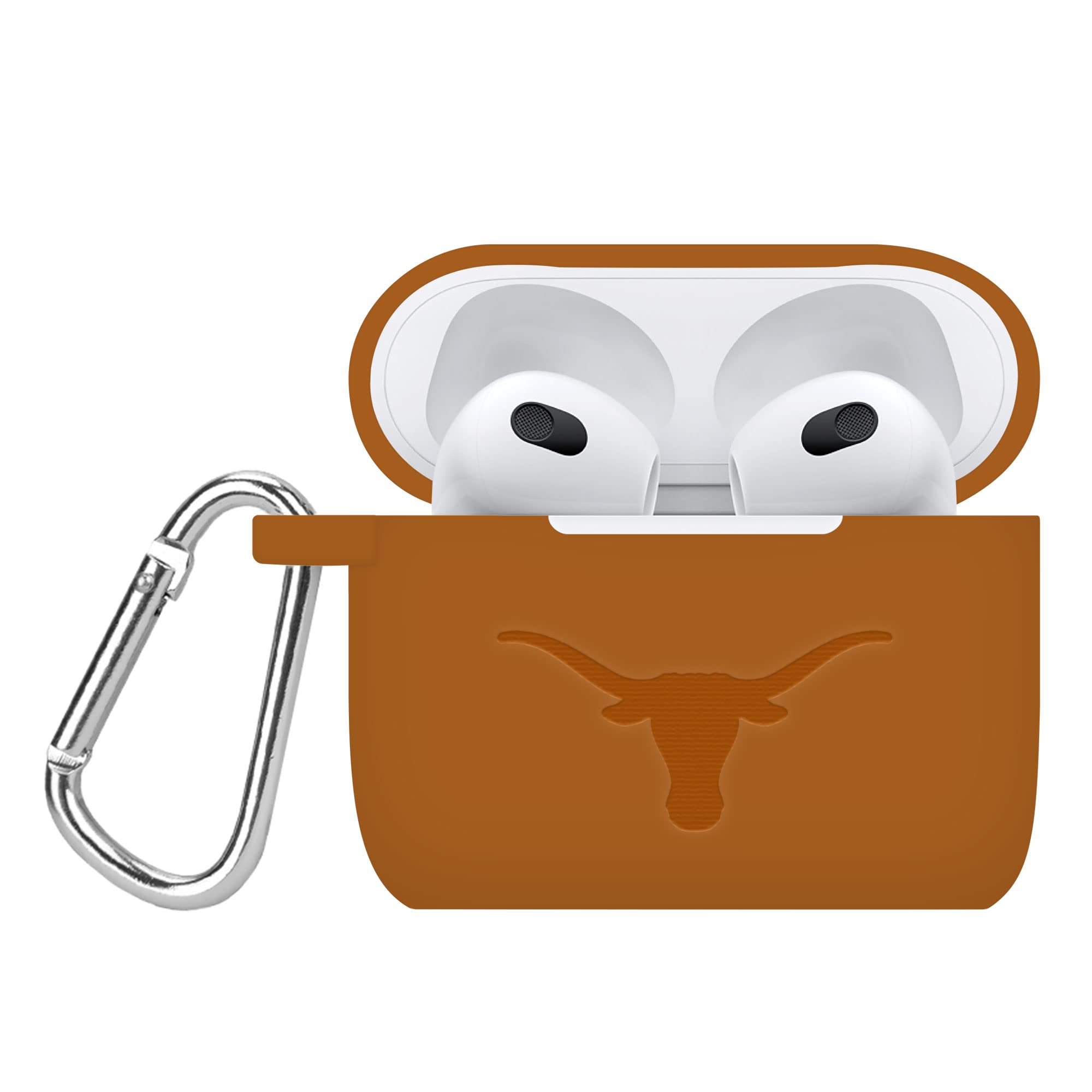 AFFINITY BANDS Texas Longhorns Engraved Silicone Case Cover Compatible with Apple AirPods Gen 3 (Burnt Orange)