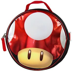 Super Mario Backpack with Detachable Mushroom Lunch Tote 16 Inch 5 Piece Set