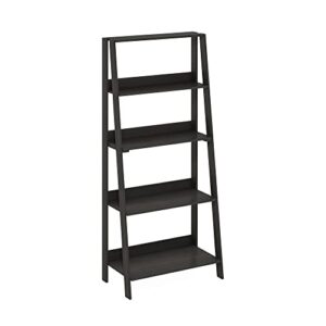 furinno ladder bookcase display shelf, 5-tier, espresso