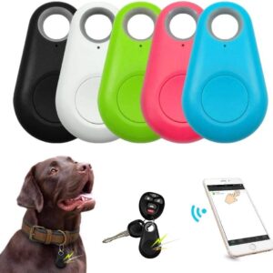 Beauty HAO Mini Dog GPS Tracking Device, No Monthly Fee App Locator, 2022 Upgraded Portable Bluetooth Intelligent Anti-Lost Device Pcs Black Water Drop Water Drop