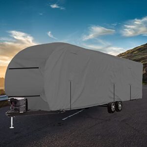 NEH Top Travel Trailer RV Cover for 38ft - 40ft Length RV Cover, Ripstop Camper Cover, Tearproof Waterproof Motorhome Cover