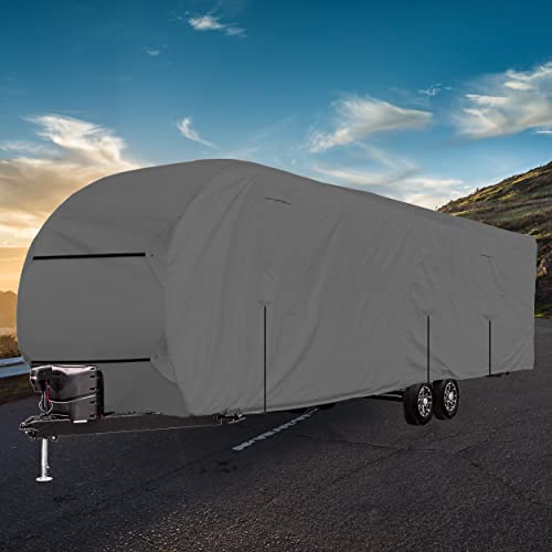 NEH Top Travel Trailer RV Cover for 38ft - 40ft Length RV Cover, Ripstop Camper Cover, Tearproof Waterproof Motorhome Cover