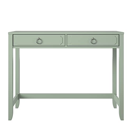 Novogratz Her Majesty 2 Drawer Writing Desk, Pale Green