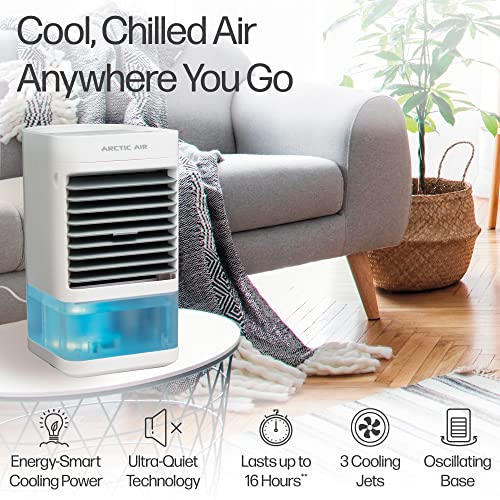 Arctic Air Pure Chill XL Evaporative Air Cooler - Powerful 4-Speed, Quiet, Lightweight Oscillating Portable Cooling Tower - Hydro-Chill Technology For Bedroom, Office, Living Room & More