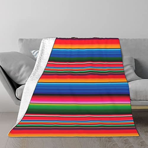 Mexican Serape Designs Blanket Soft Printed Comfortable Throw Air Conditioner Blanket for Living Room 60"x50"